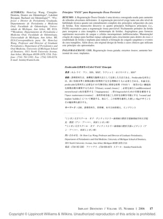 “PASS” Principles for Predictable Bone Regeneration | PDF