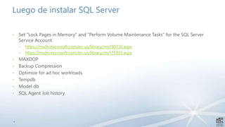 PASS Spanish Recomendaciones para entornos de SQL Server productivos | PPT