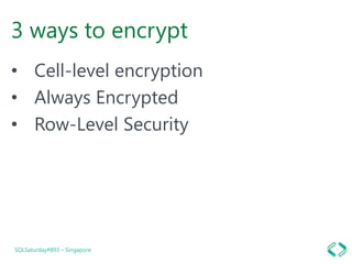 Securing your data with Azure SQL DB | PPT