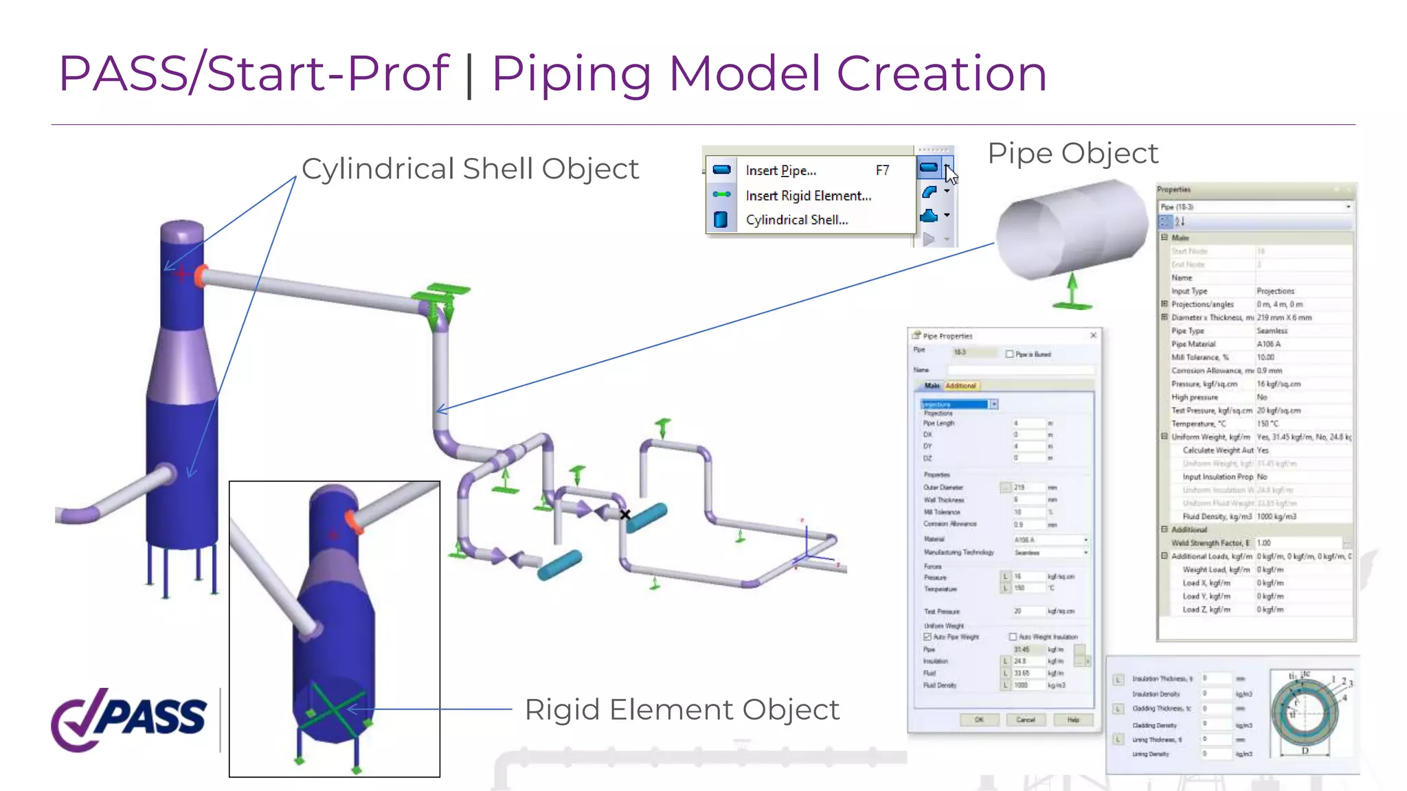 PASS/START-PROF capabilities for pipe stress analysis of power and process piping systems | PDF