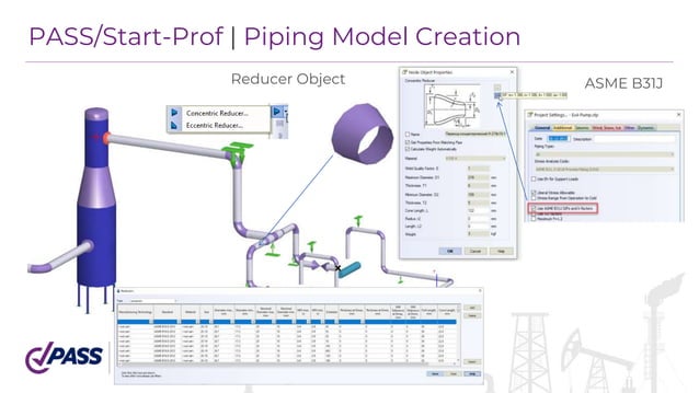 PASS/START-PROF capabilities for pipe stress analysis of power and ...
