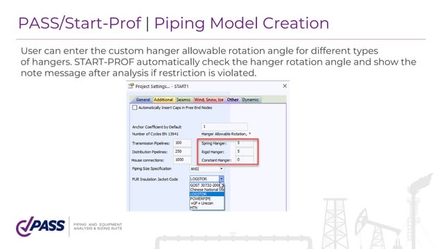 PASS/START-PROF capabilities for pipe stress analysis of power and ...
