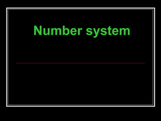 Number System | PPT
