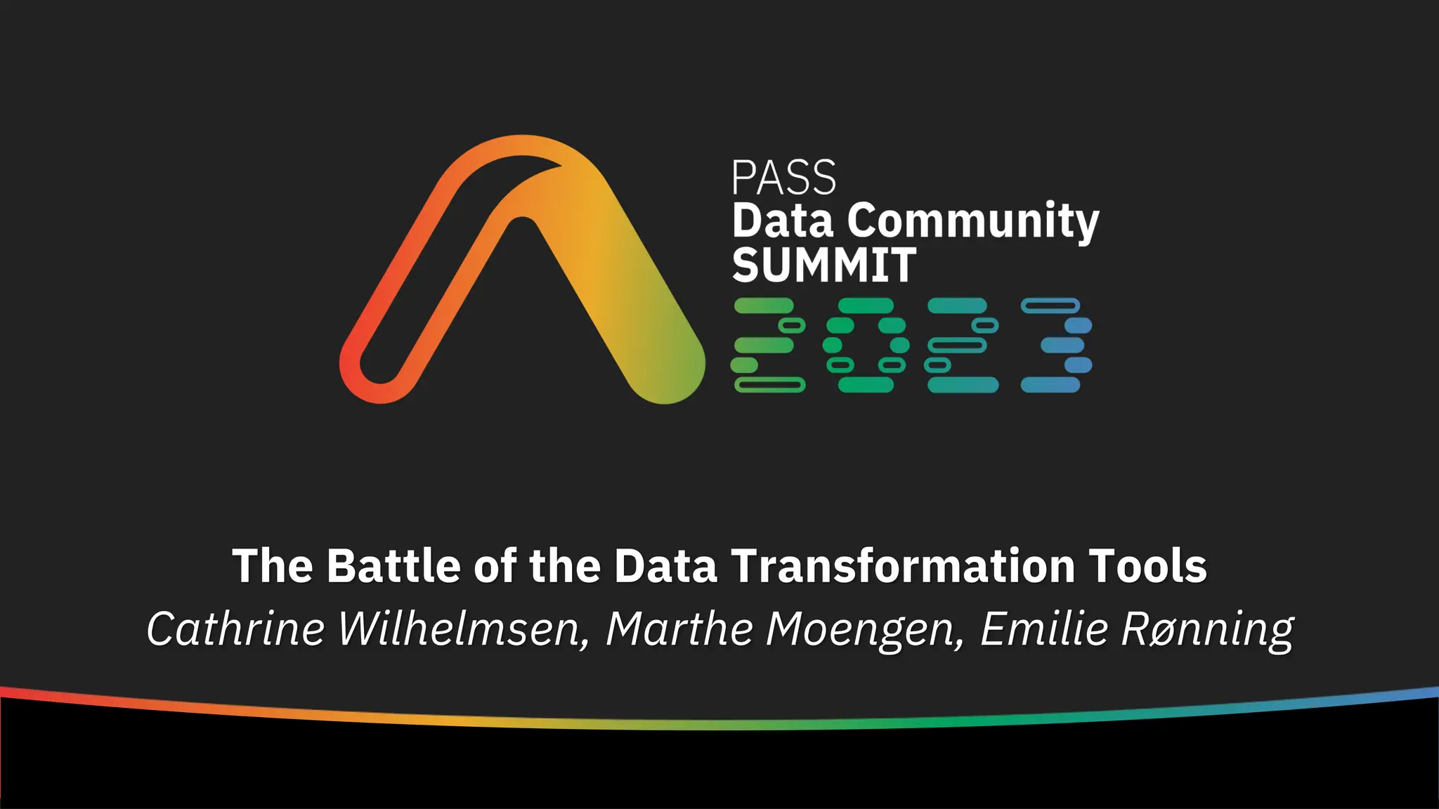 The Battle of the Data Transformation Tools (PASS Data Community Summit 2023) | PPT