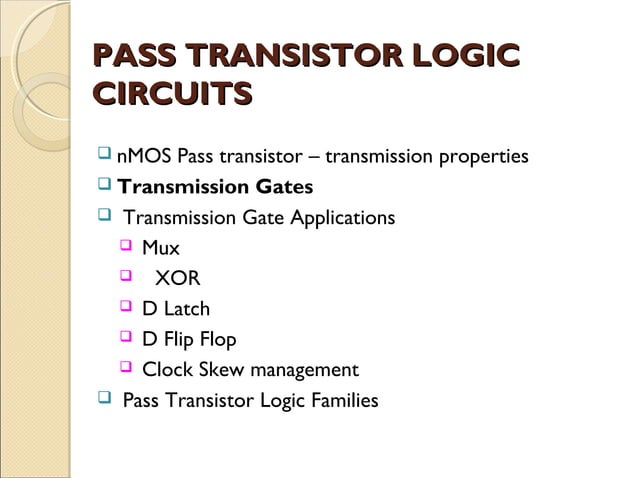 Pass Transistor Logic Ppt Programming Languages Computing