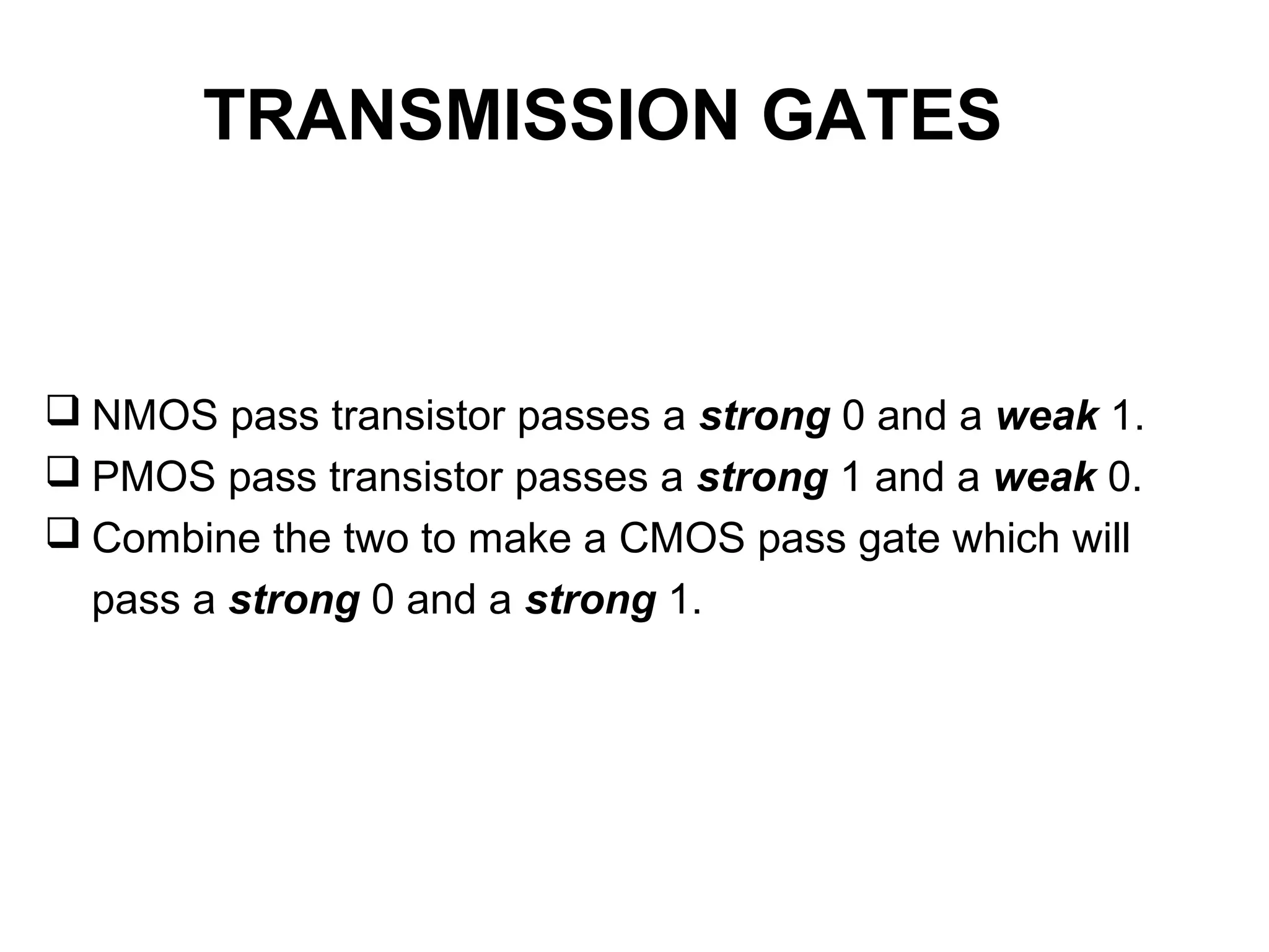 Pass transistor logic | PPT