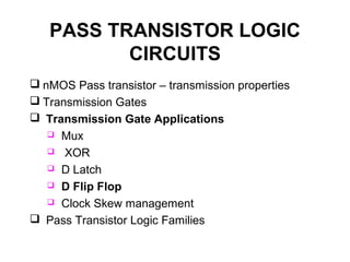 Pass transistor logic | PPT