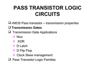 Pass transistor logic | PPT