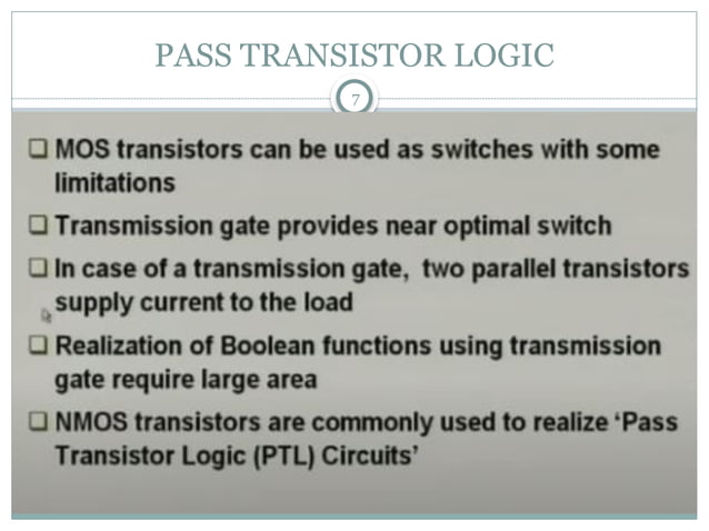 PASS TRANSISTOR LOGIC-4_0752231233367788 | PPT