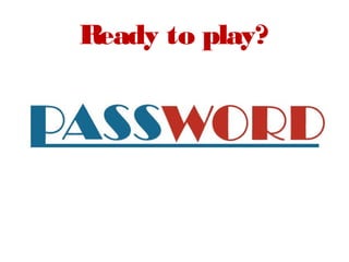 Password PowerPoint Game | PPT