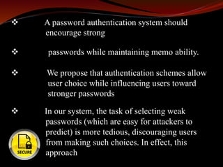 Three Level Security System Using Image Based Aunthentication | PPT
