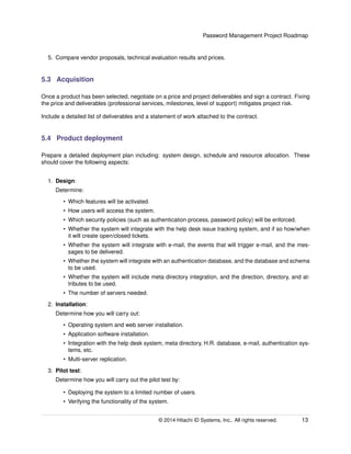 Password Management Project Roadmap | PDF | IT and Internet Support ...