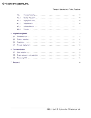 Password Management Project Roadmap | PDF | IT and Internet Support ...