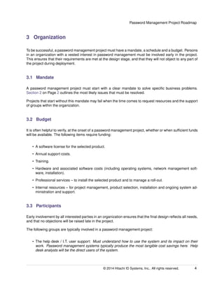 Password Management Project Roadmap | PDF | IT and Internet Support ...