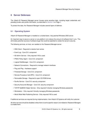 Hitachi ID Password Manager Security Analysis | PDF