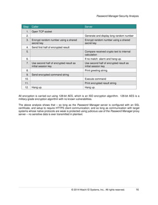 Hitachi ID Password Manager Security Analysis | PDF