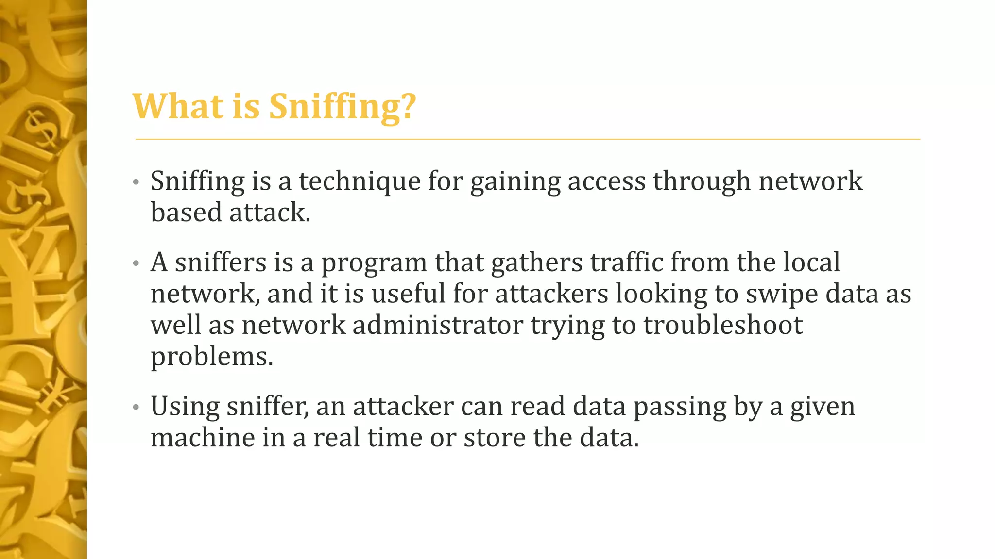Password sniffing | PPTX