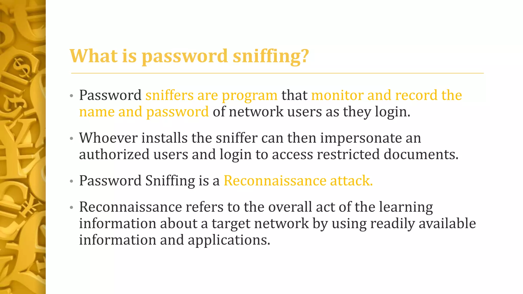 Password sniffing | PPTX