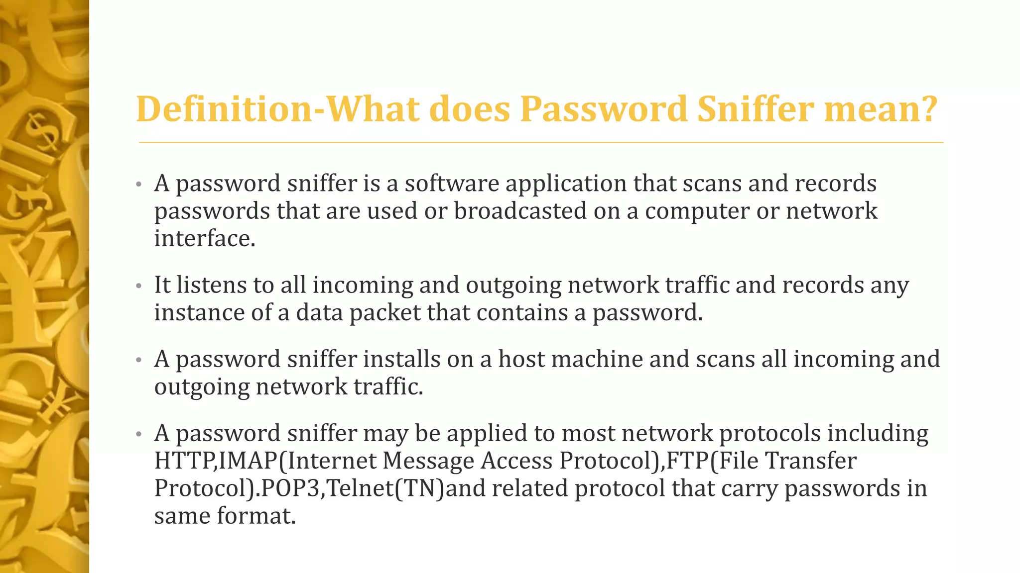 Password sniffing | PPTX