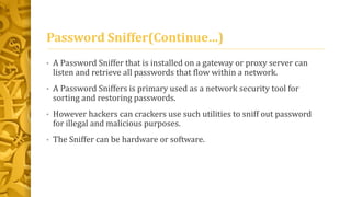 Password sniffing | PPTX