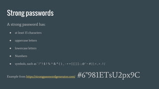Password - Strong and Memorable Passwords | PPT