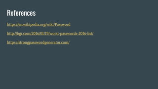 Password - Strong and Memorable Passwords | PPT
