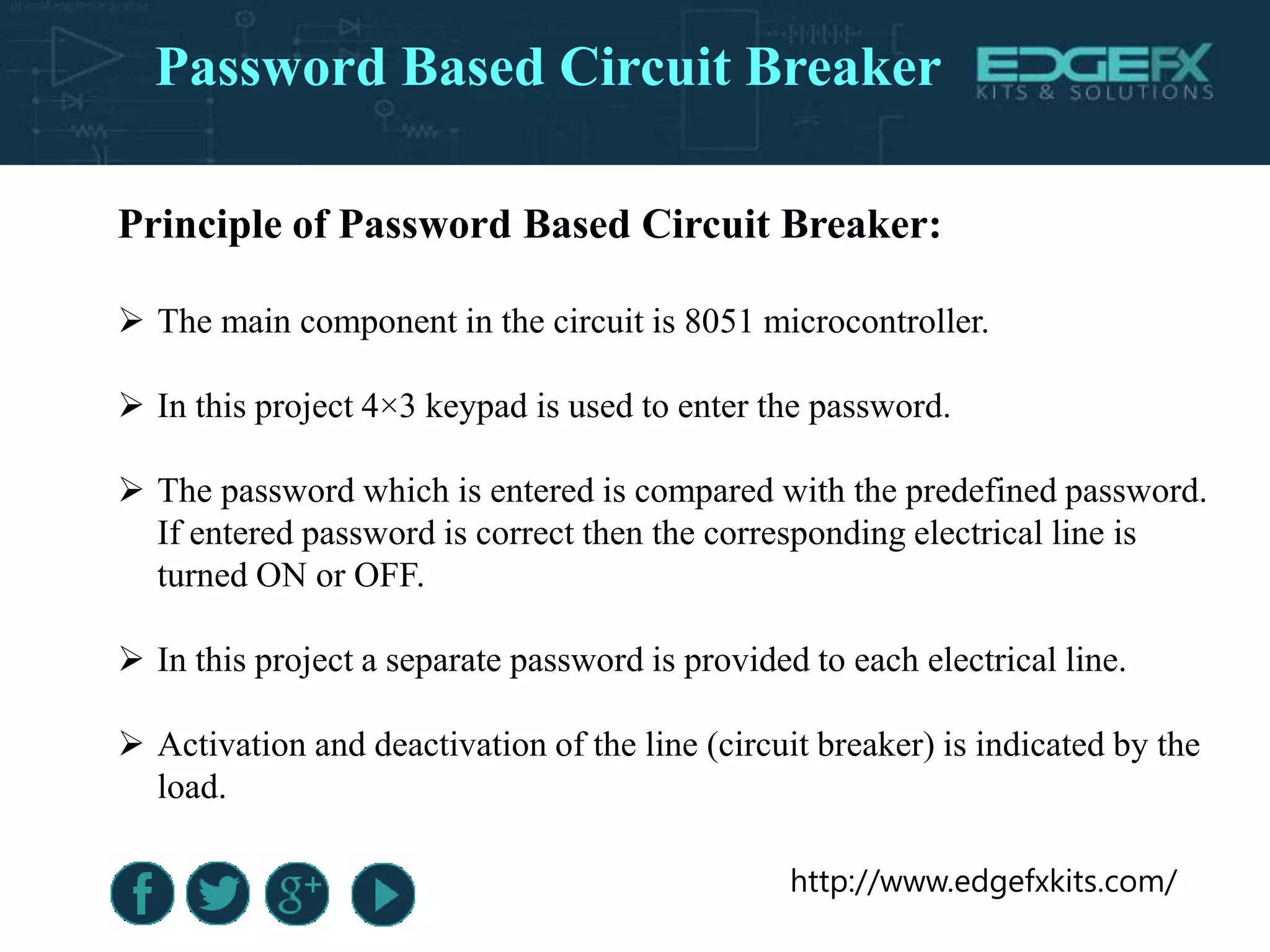 Password Based Circuit Breaker | PPTX