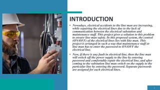 Password based Circuit Breaker.pptx to protect line man | PPTX