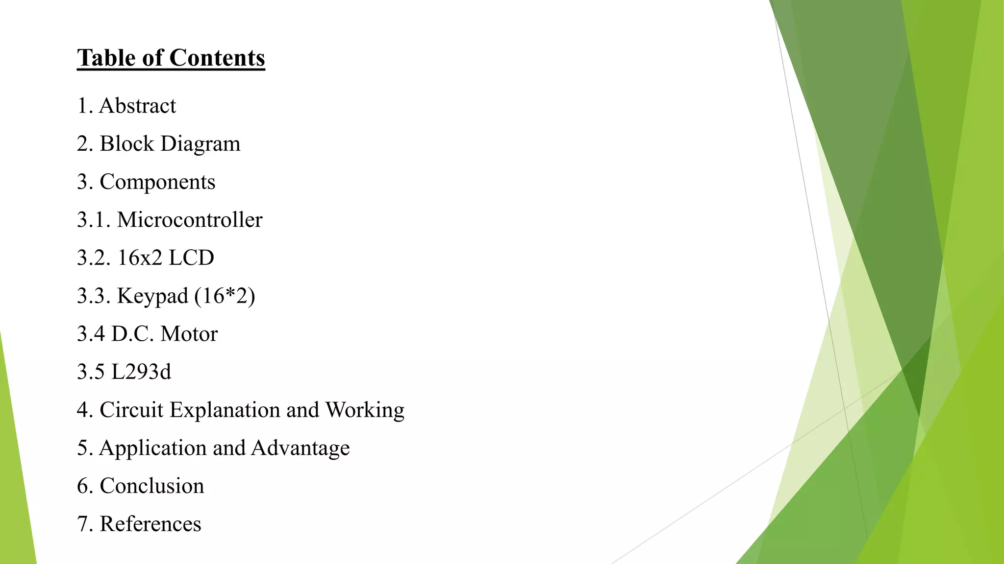 Password based circuit breaker using dc motor | PDF