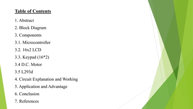 Password based circuit breaker using dc motor | PDF