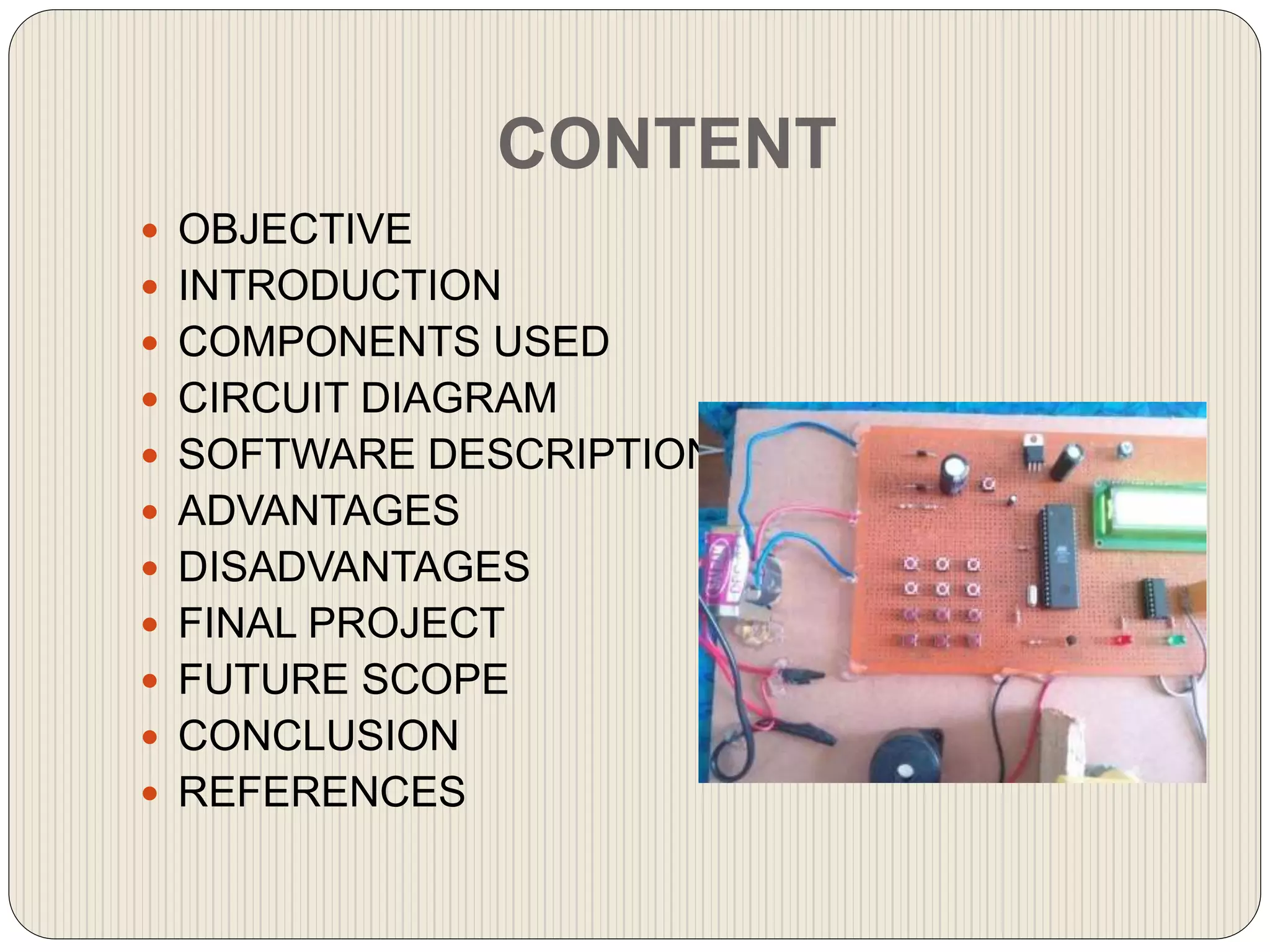 Password Based Door Locking System Ppt