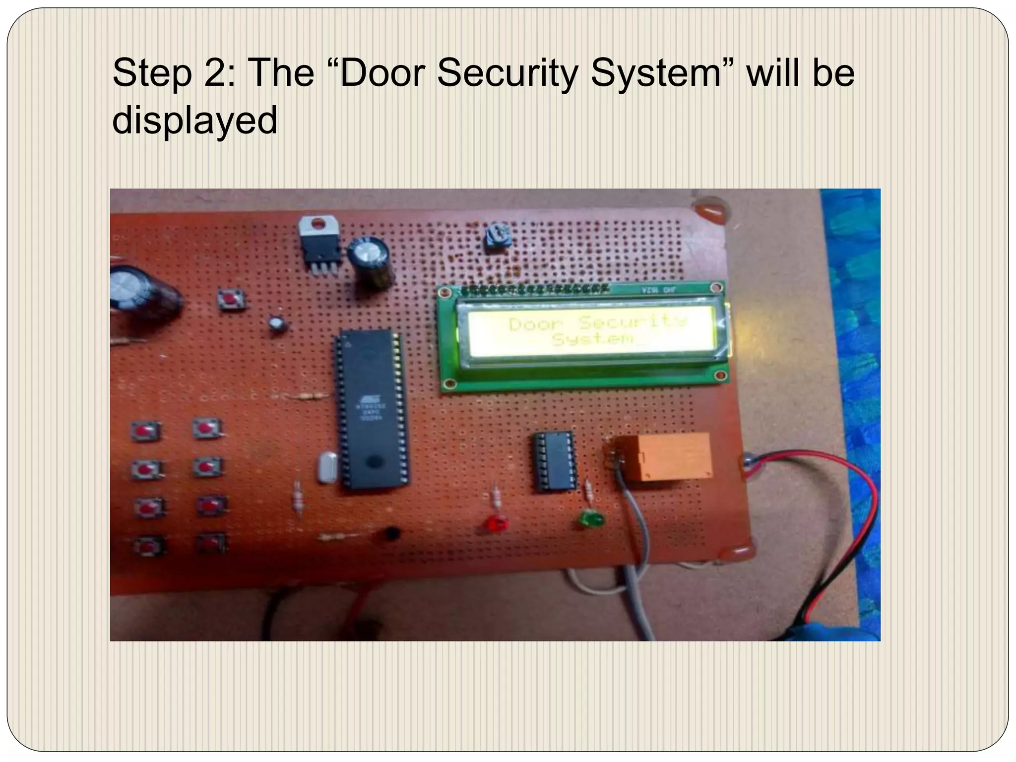 Password Based Door Locking System Ppt