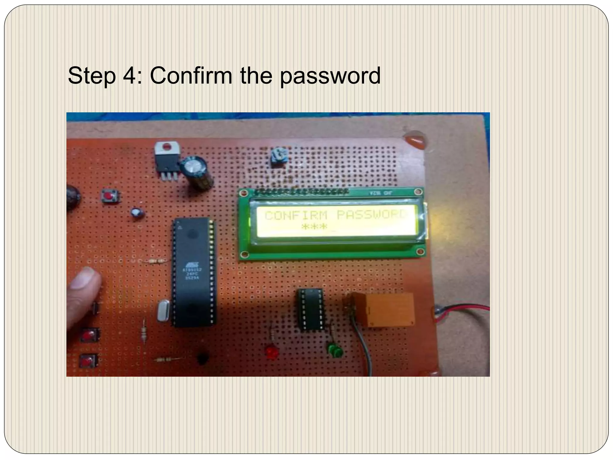 Password based door locking system | PPTX