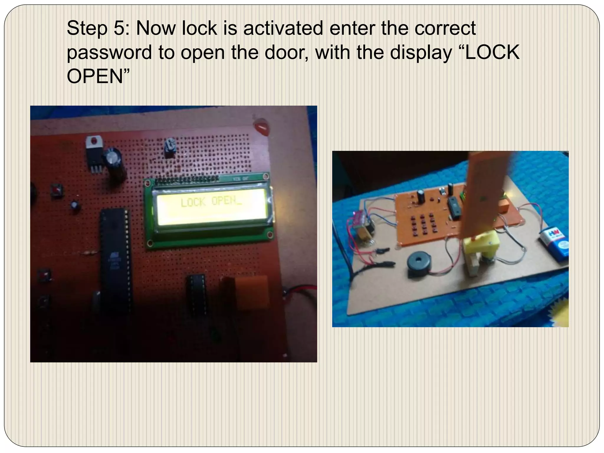 Password Based Door Locking System Ppt