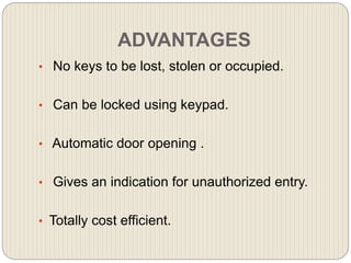 Password based door locking system | PPTX