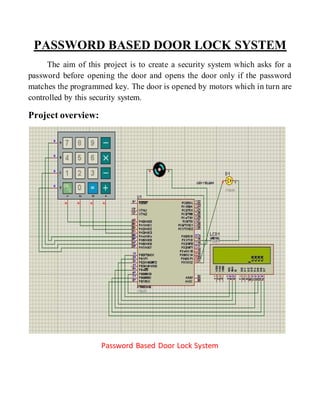 Password based door locksystem | DOCX