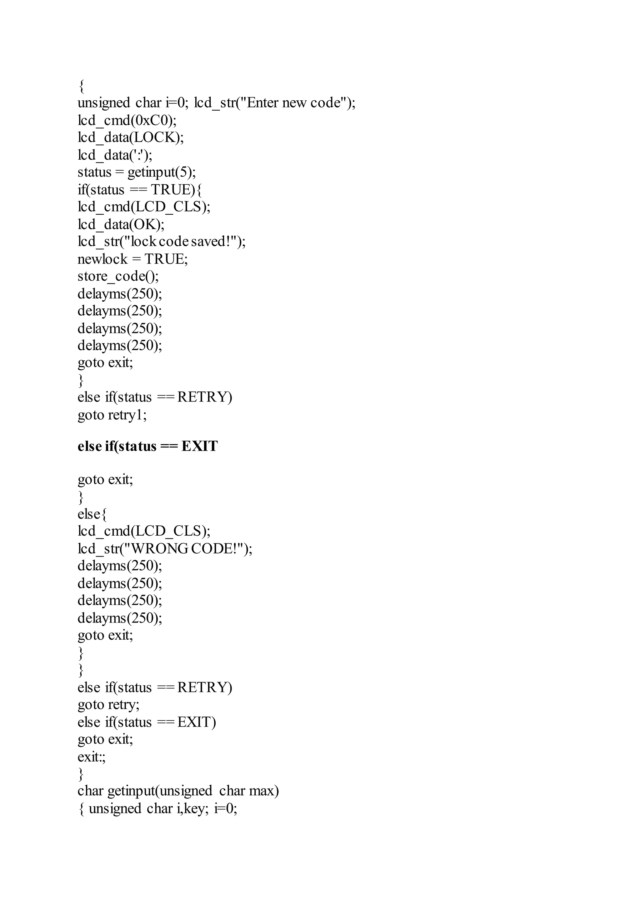 Password Based Door Lock System Using 8051 Microcontroller Final Report Docx Home Security