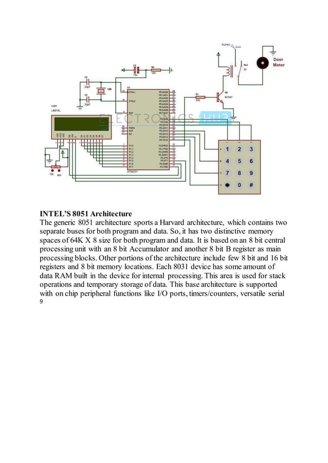 Password Based Door Lock System Using 8051 Microcontroller Final Report