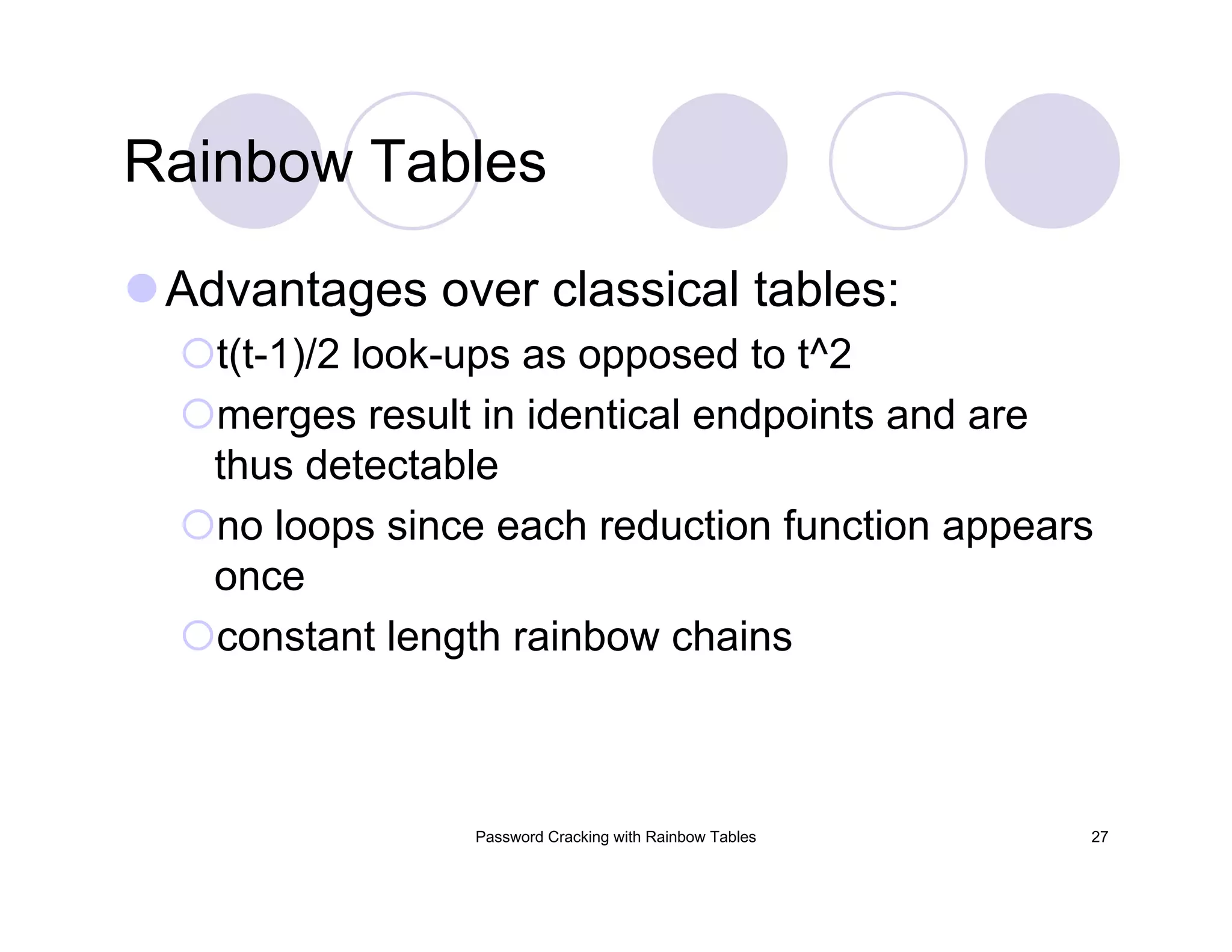 Password Cracking with Rainbow Tables | PDF