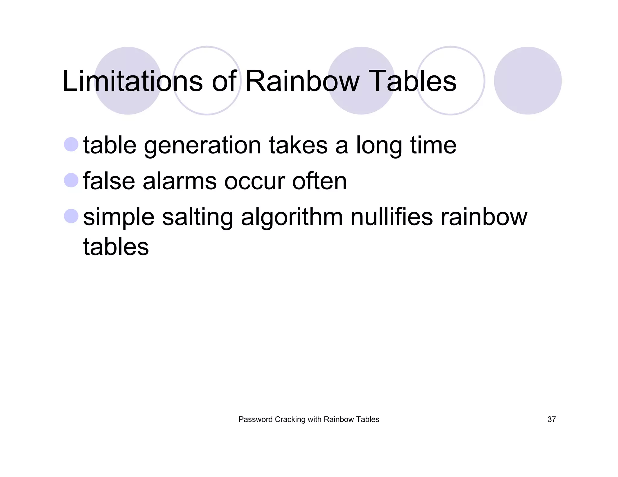 Password Cracking with Rainbow Tables | PDF