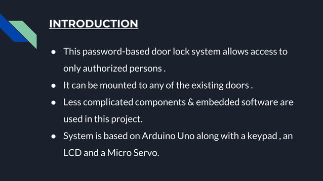 PASSWORD DOOR LOCK SYSTEM.pptx