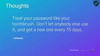 Future of password less Authentication | PPTX
