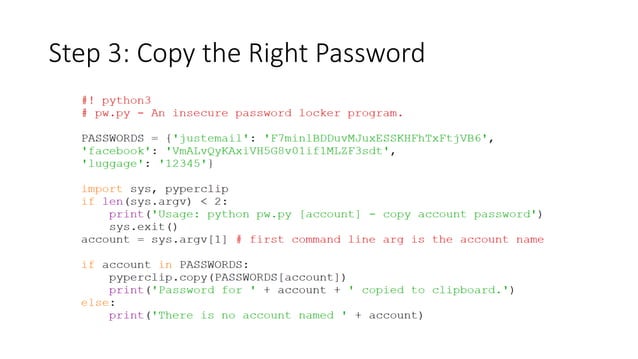Password locker project | PPTX