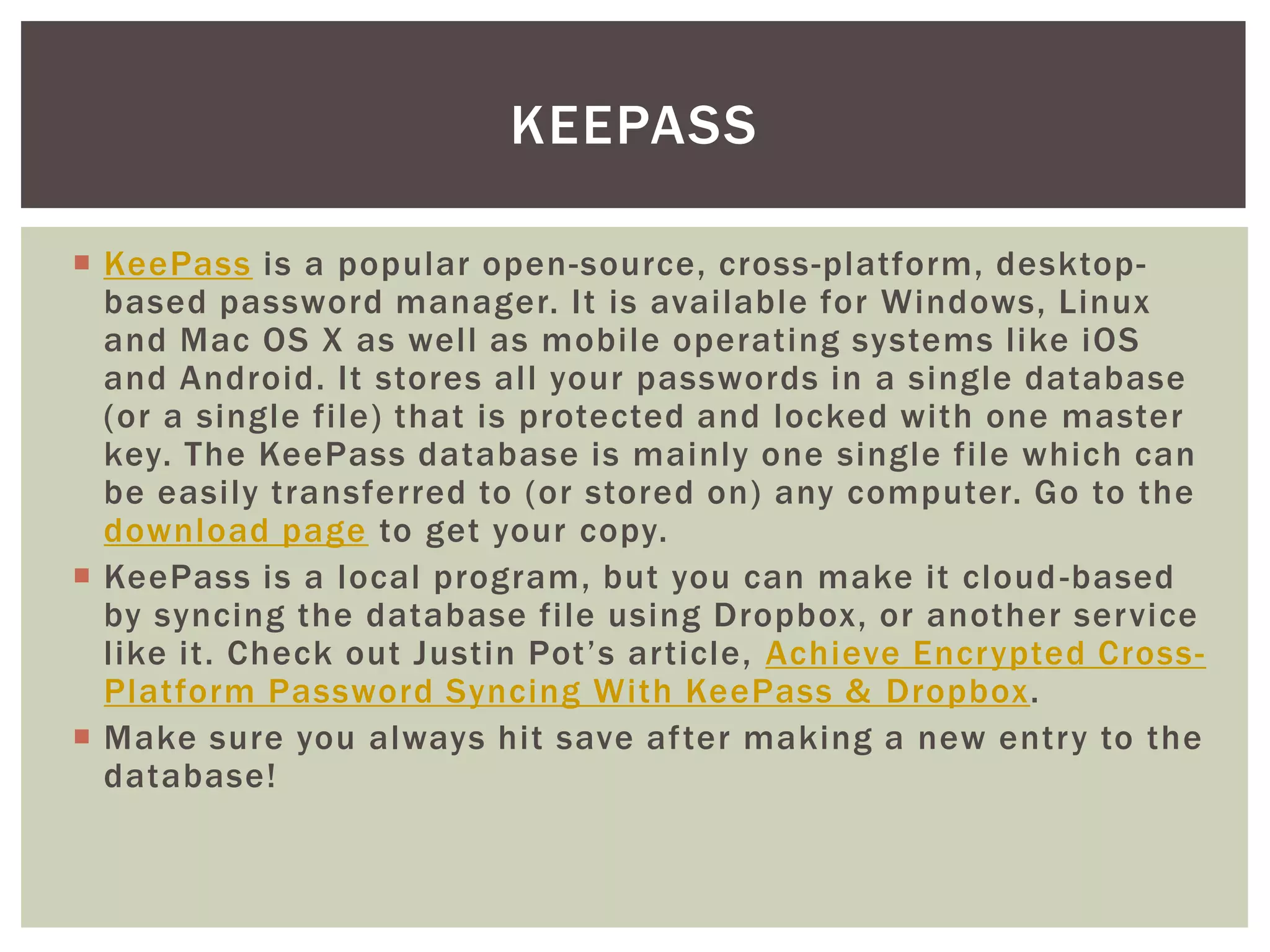 Password management | PPTX