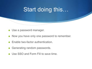 Password Management Tips | PPT