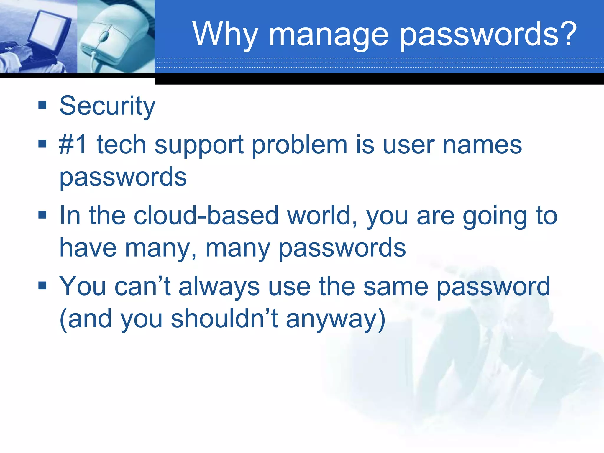 Password management | PPTX