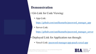 Building a Secure Password Management System: Implementing Robust Security and Multi-Factor ...