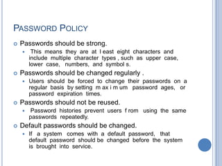 Password Policy and Account Lockout Policies | PPTX