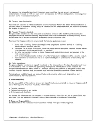 Password policy template | DOCX