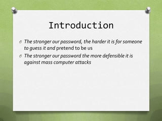 Password Protection | PPT